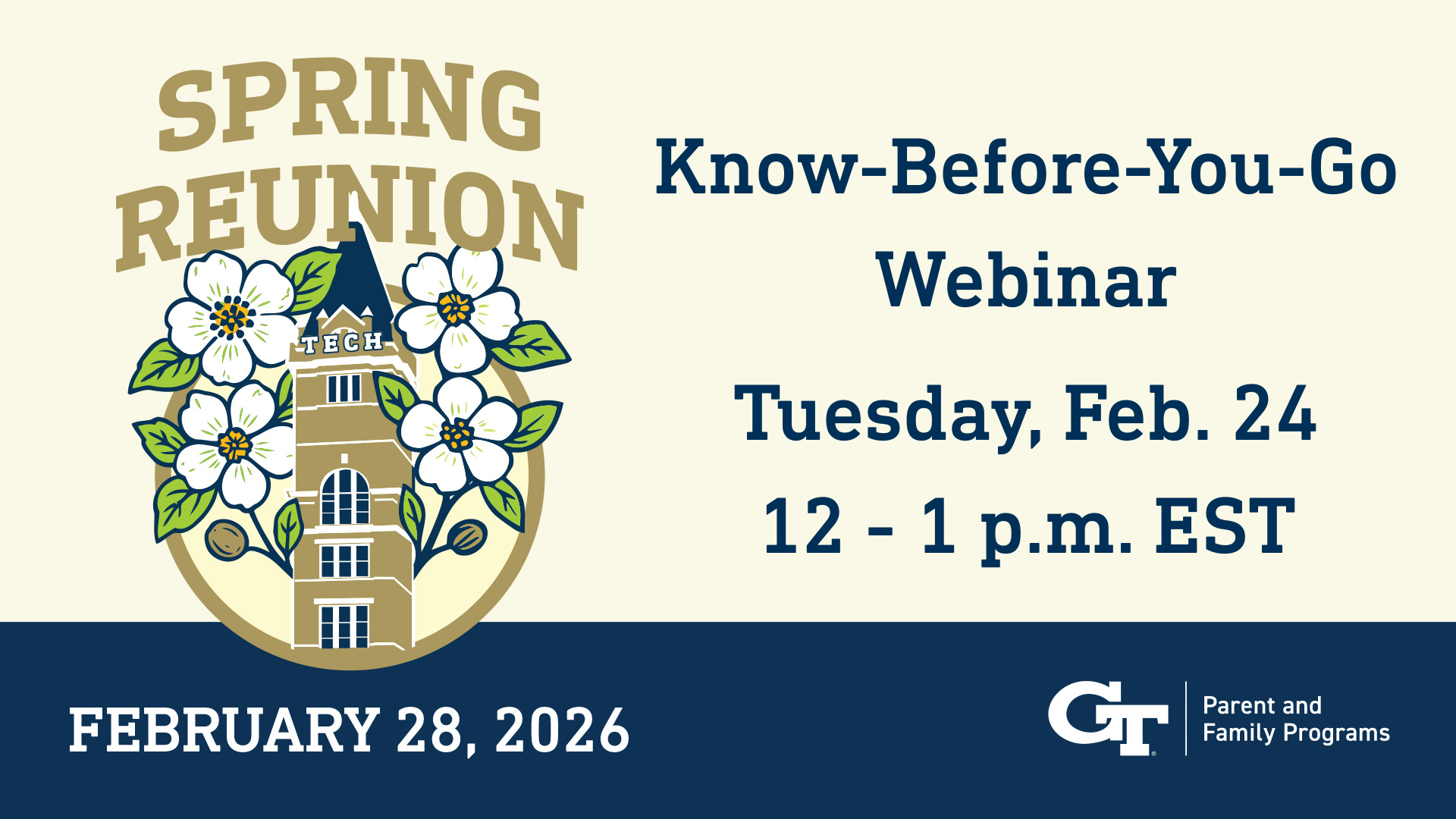 Know Before You Go to Spring Reunion 2026 | Yellow Jacket Family Hive