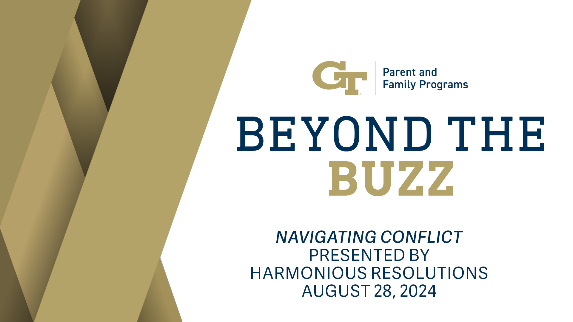 Georgia Tech New Family Workshop: | Yellow Jacket Family Hive