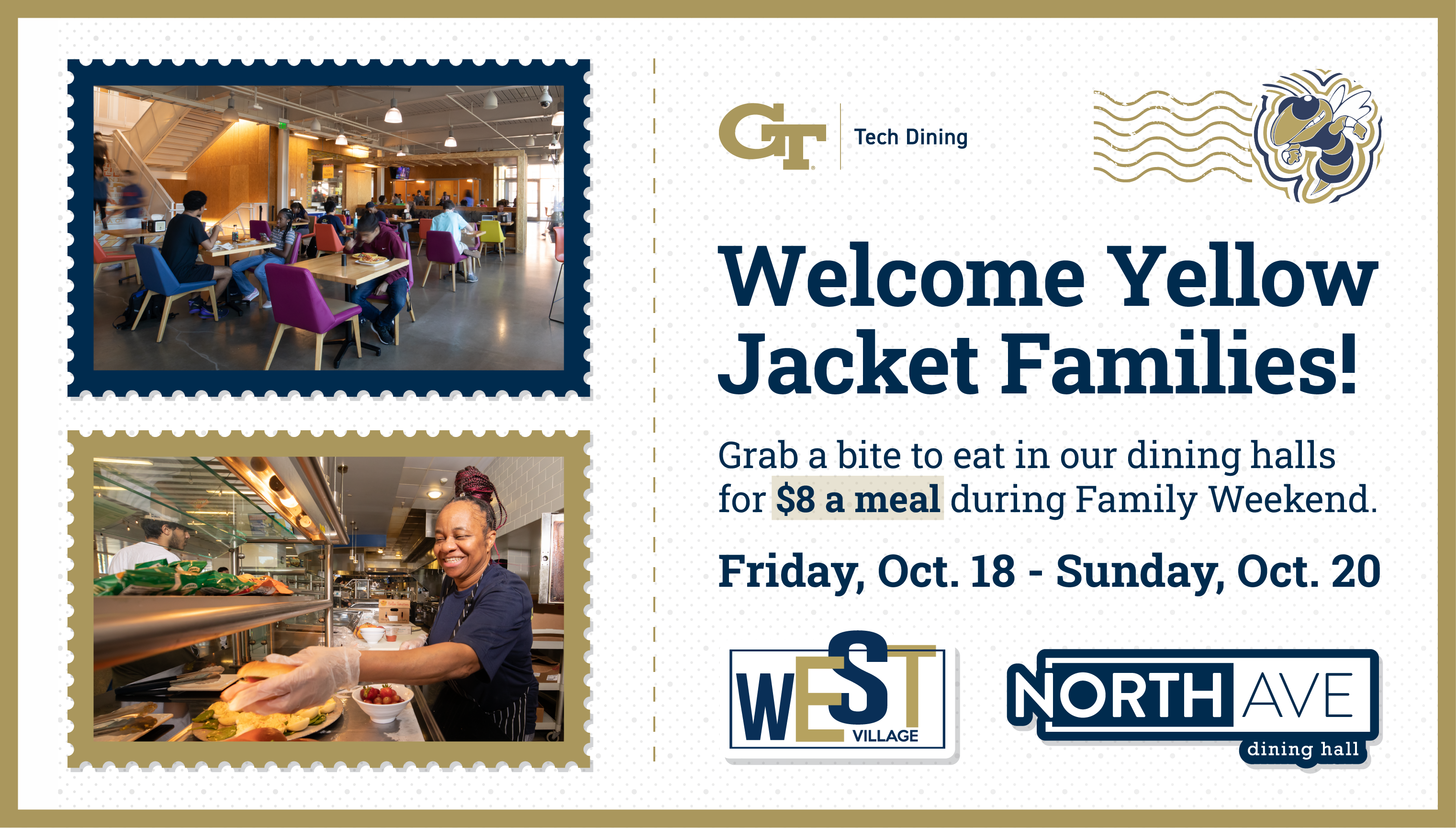Tech Dining Deals for Family Weekend | Yellow Jacket Family Hive